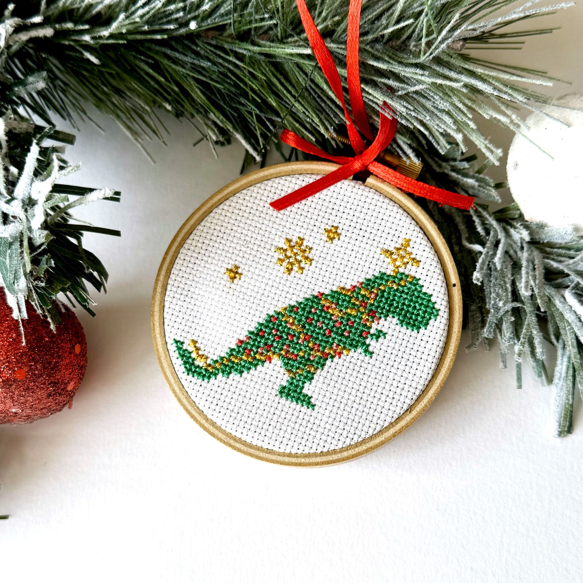 Tree-Rex Christmas Counted Cross Stitch Kit – Craft Make Do