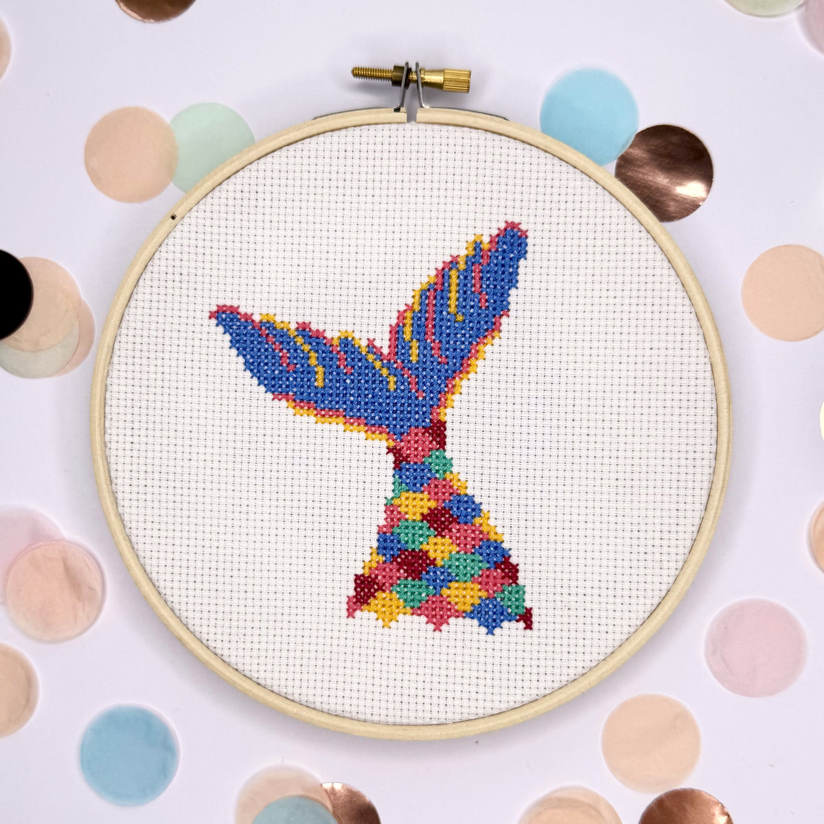 Mermaid Deep Dive Counted Cross Stitch Kit – Craft Make Do