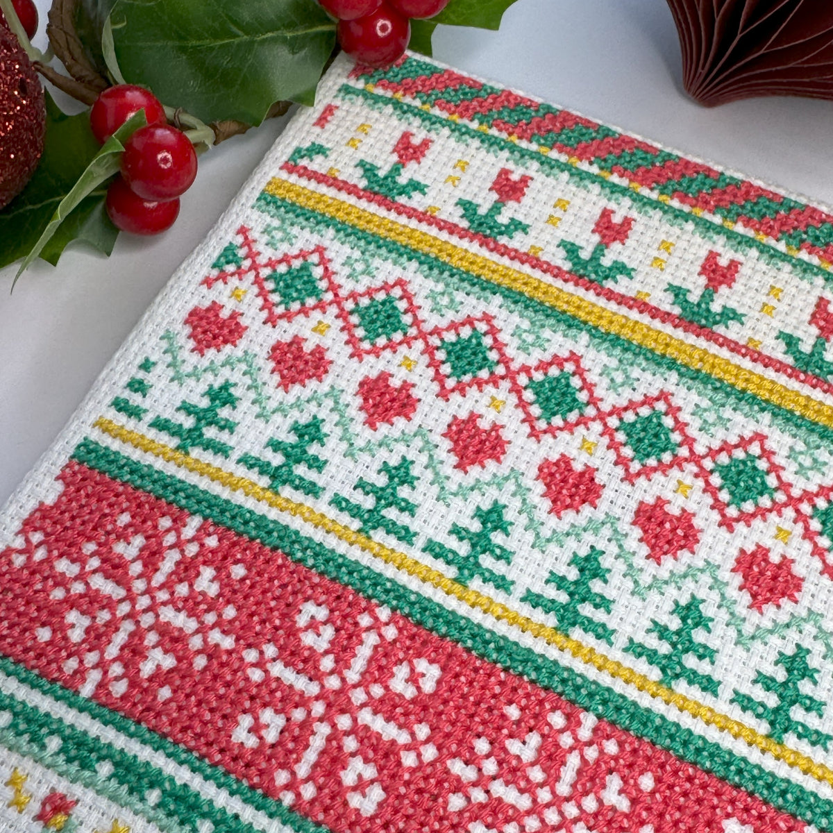 Christmas Tile Counted Cross Stitch Kit – Craft Make Do