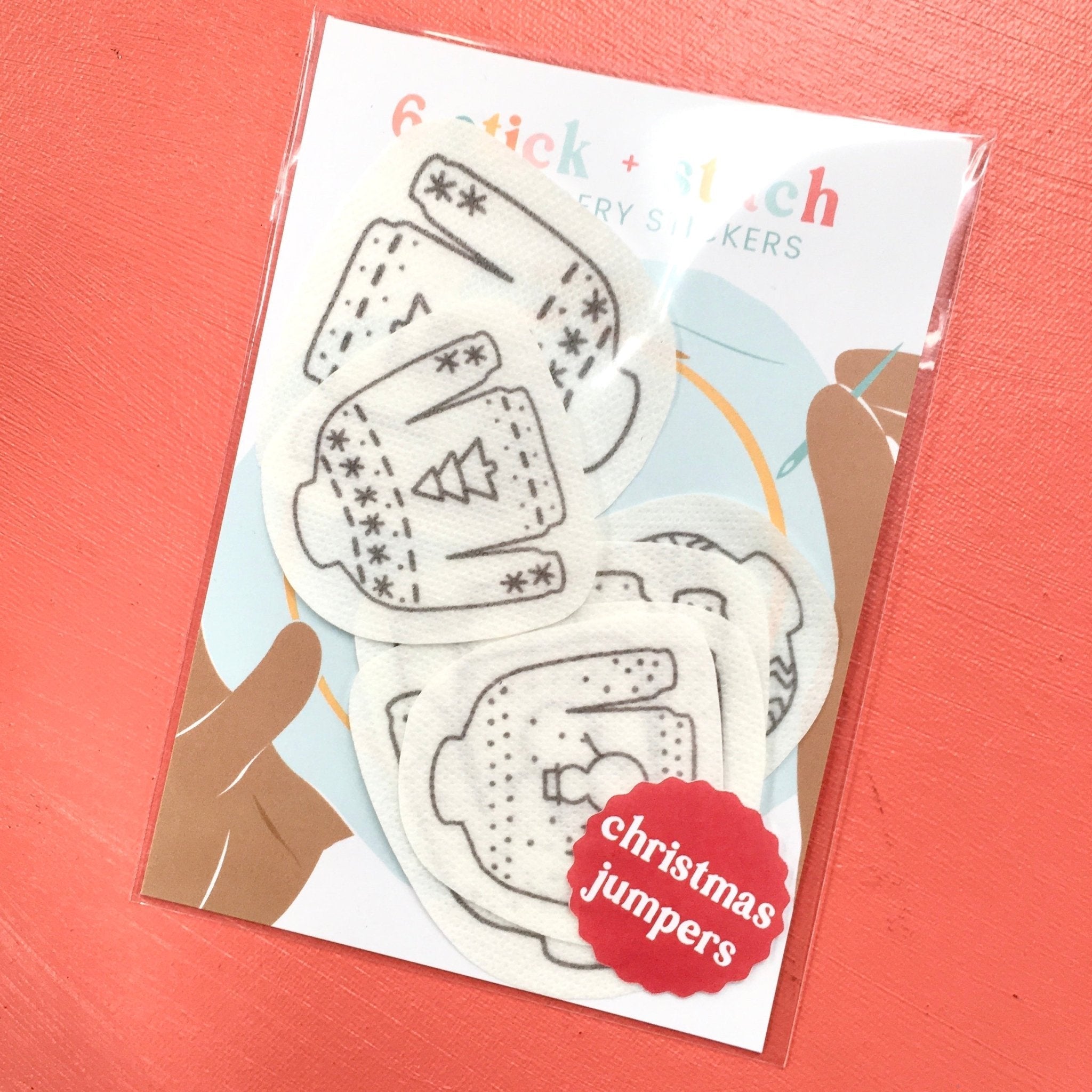 Christmas Jumper Stick + Stitch Embroidery Stickers – Craft Make Do
